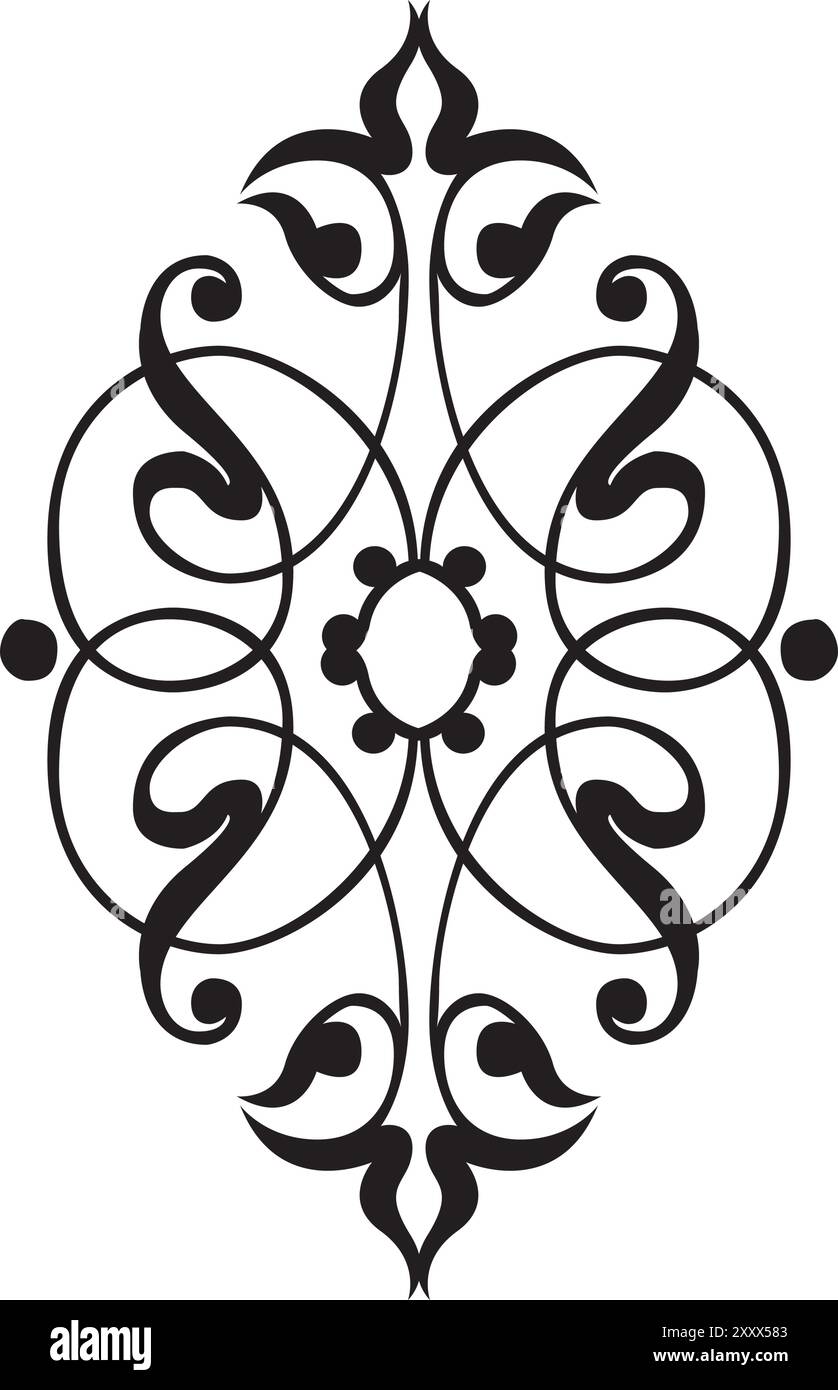 Vintage floral classic calligraphic retro vignette scroll frames ...