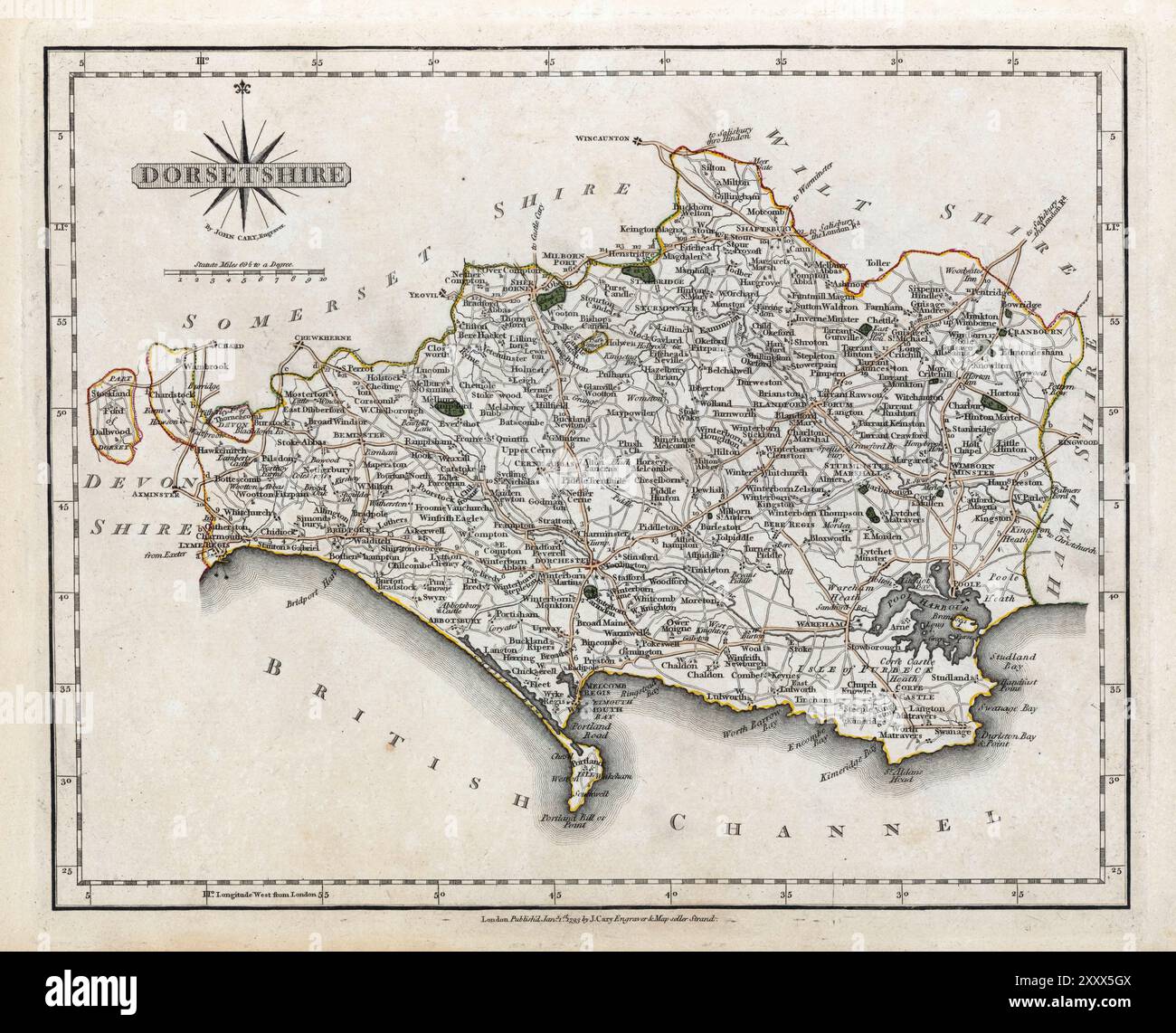 England counties map hi-res stock photography and images - Alamy