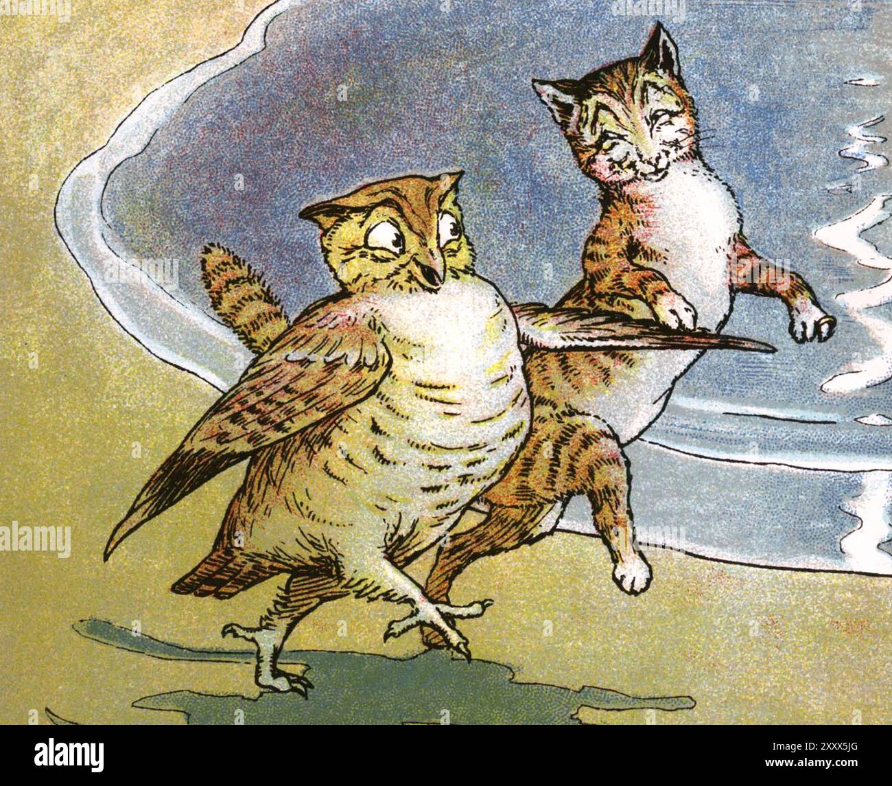 THE OWL AND THE PUSSYCAT by Leonard Leslie Brooke from Edward Lear's ...