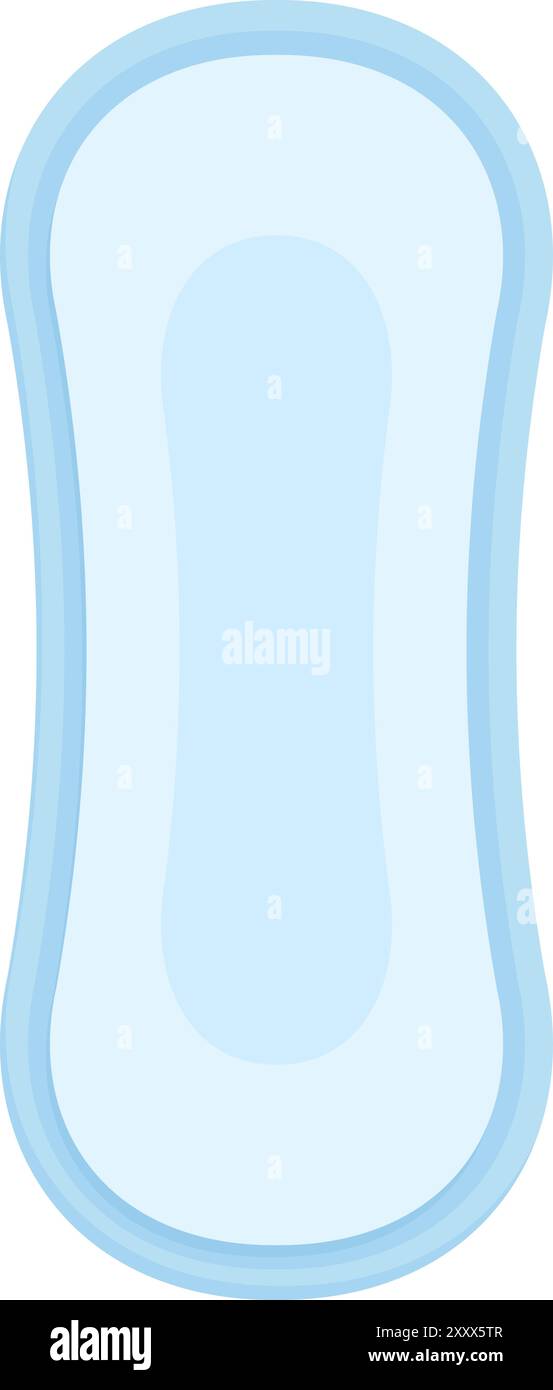 Simple blue feminine sanitary pad is laying on a white background Stock ...