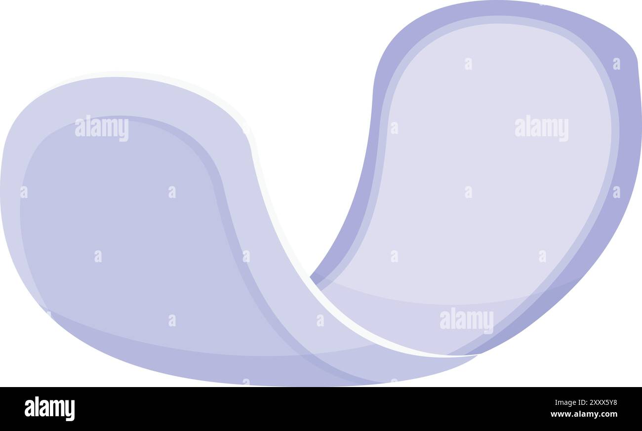 Soft sanitary pad is shown against a white background, providing a ...