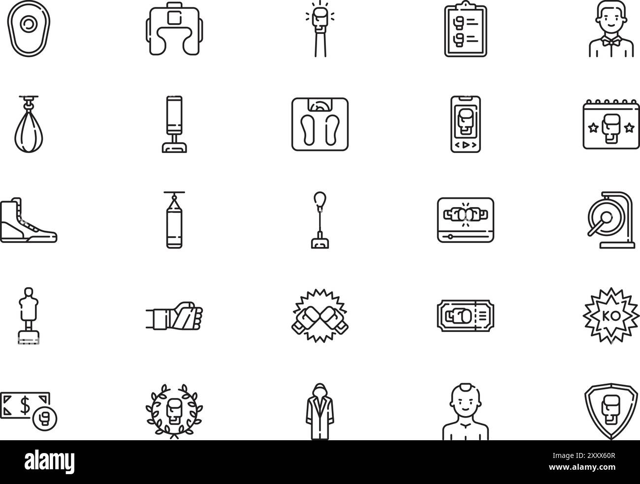 Boxing pad Stock Vector Images - Alamy