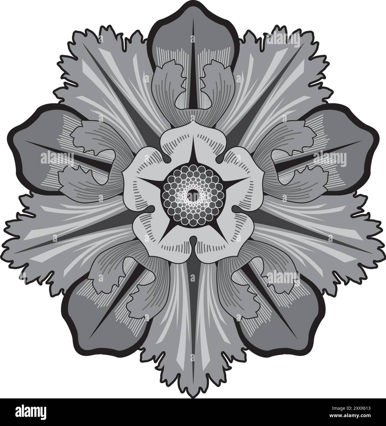 Ornamental round pattern isolated on white background vector ...