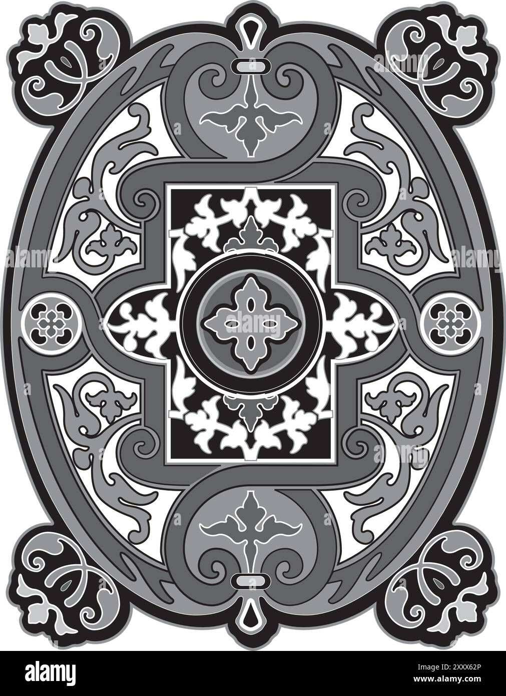 Vintage floral classic calligraphic retro vignette scroll frames ...