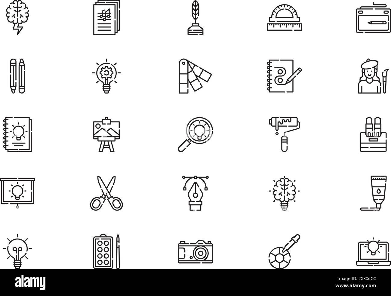 Creativity icons collection is a vector illustration with editable ...