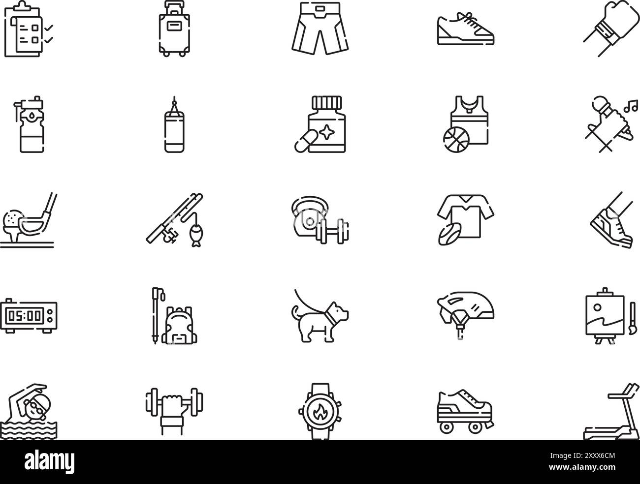 Active lifestyle icons collection is a vector illustration with ...