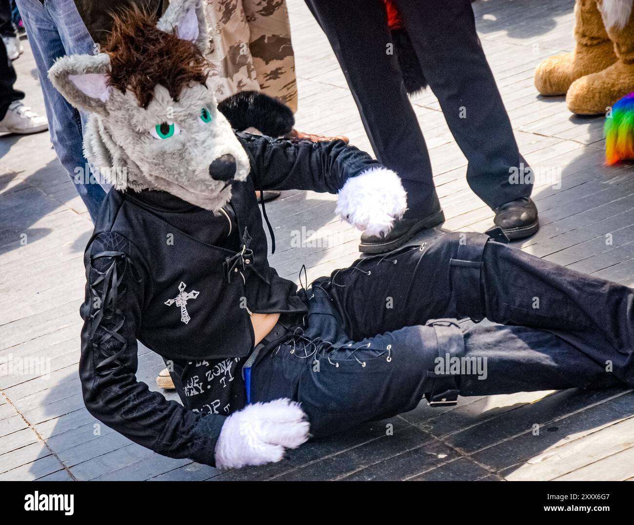 Cosplay characters on the ground in Manchester, UK Stock Photo - Alamy