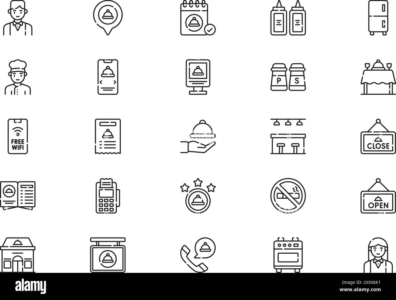 Restaurant icons collection is a vector illustration with editable ...