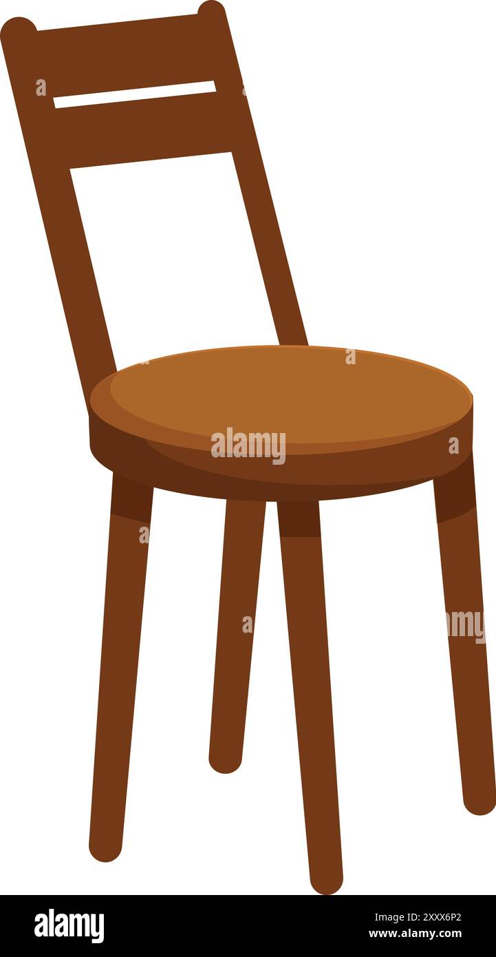 Simple and sturdy wooden chair with a classic design, perfect for ...