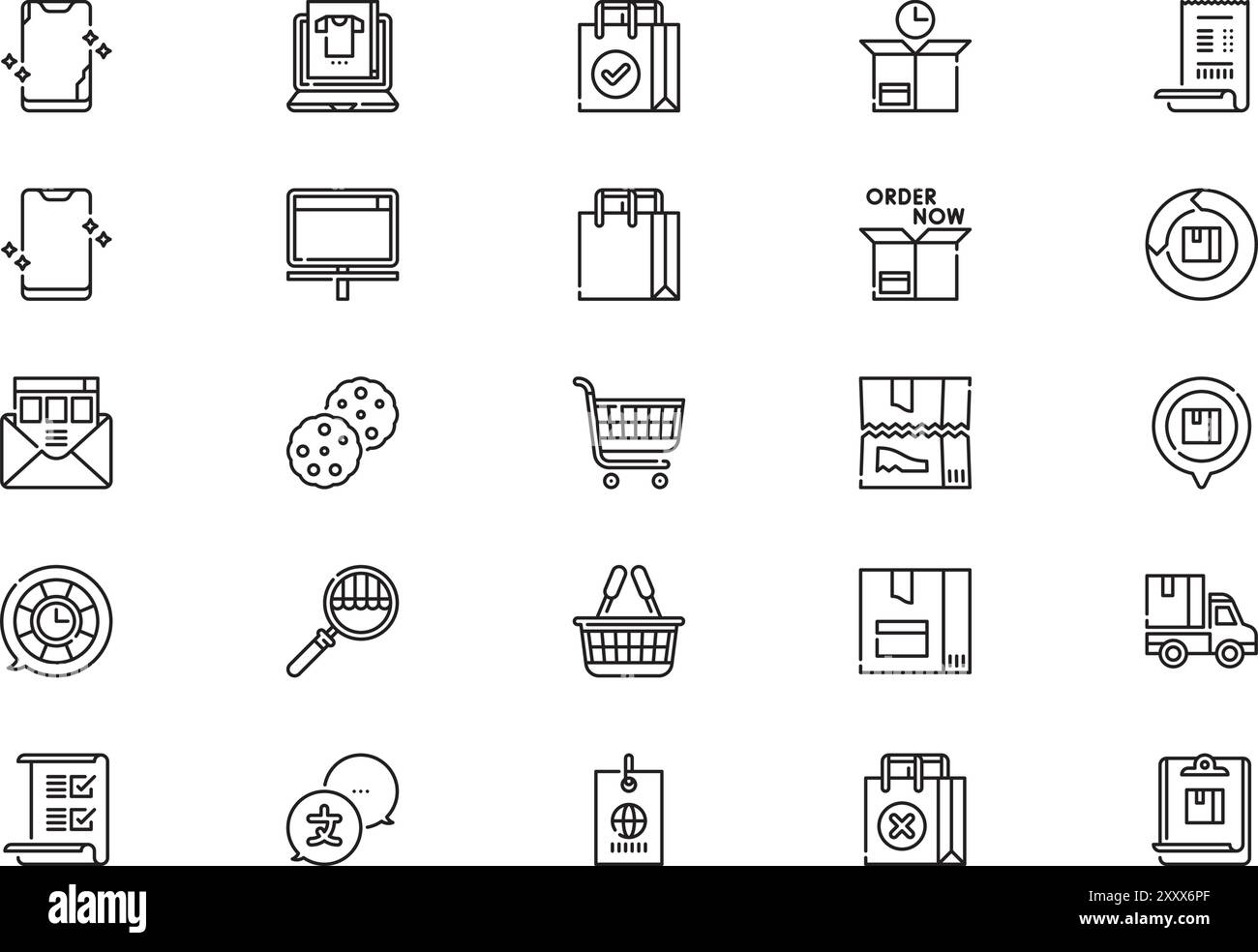 Web store icons collection is a vector illustration with editable ...