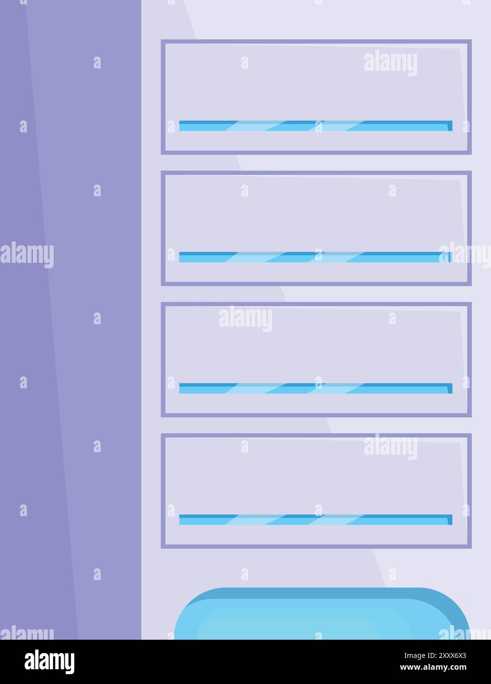 Modern data center server rack is storing and processing information ...