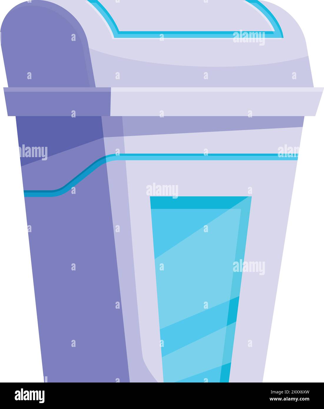 Futuristic cryogenic chamber with a glass window showing the inside ...