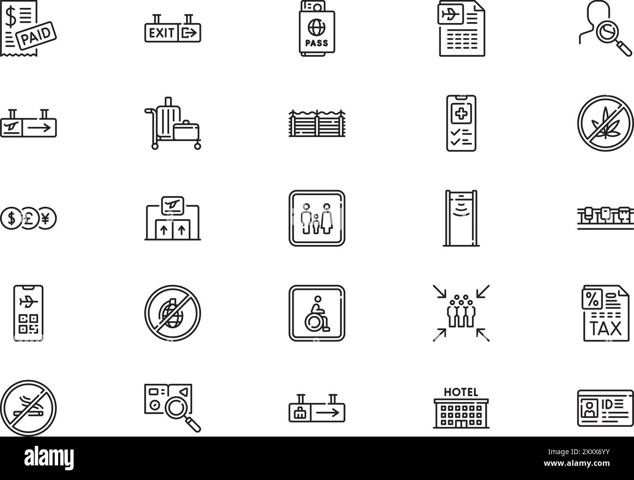Immigration icons collection is a vector illustration with editable ...