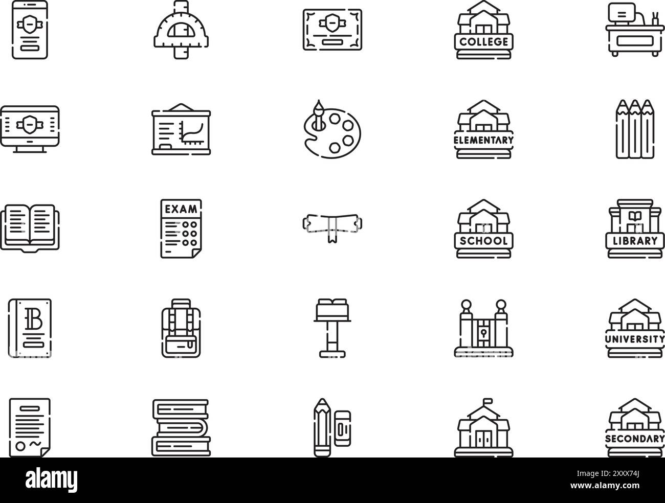 Secondary school vector vectors Stock Vector Images - Alamy