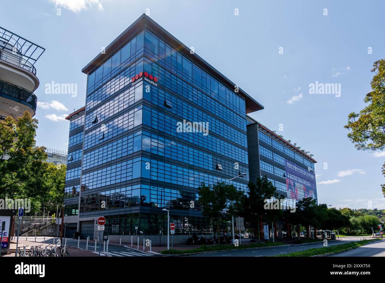 Exterior view of a building housing a Securitas agency. Securitas AB is ...