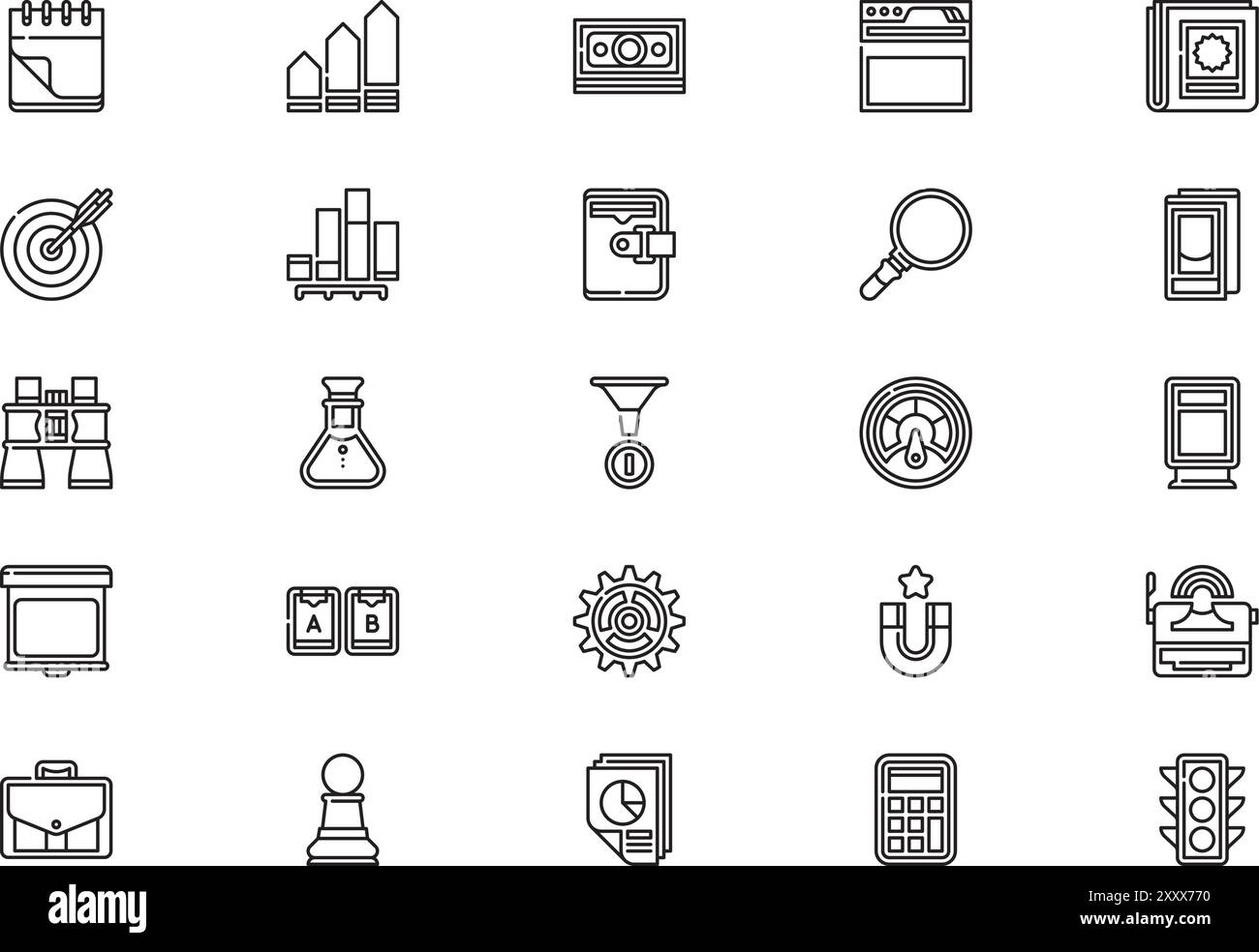 Marketing and growth icons collection is a vector illustration with ...