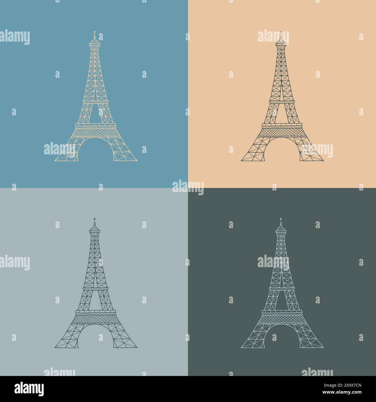 Pattern Paris geometric. Seamless abstract vintage background with ...