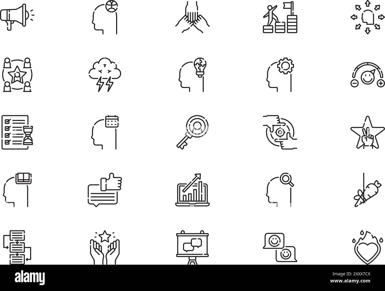 Motivation icons collection is a vector illustration with editable ...