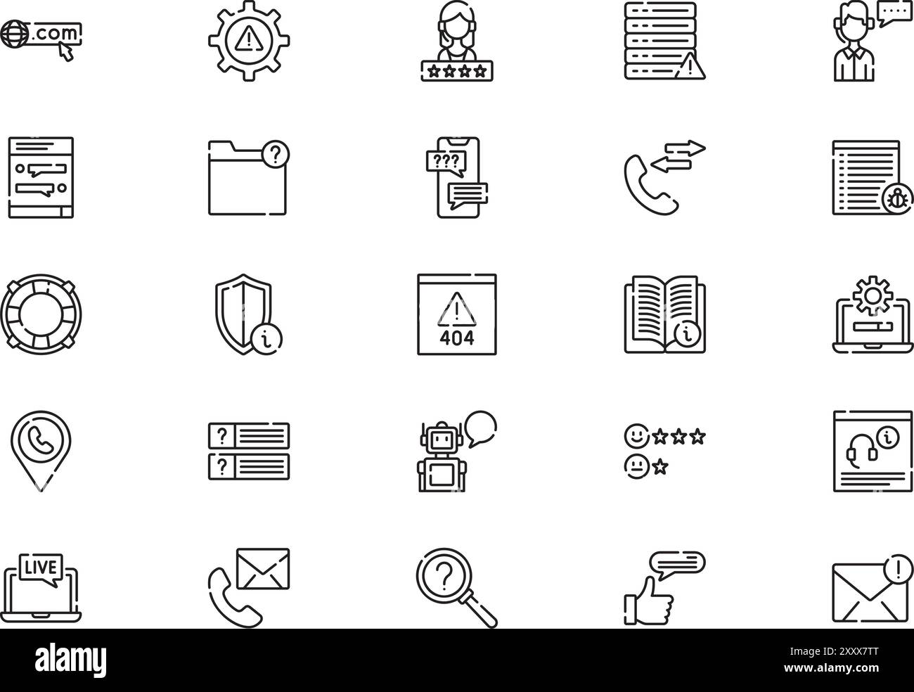 Tech Support Icons Collection Is A Vector Illustration With Editable Stroke Stock Vector Image