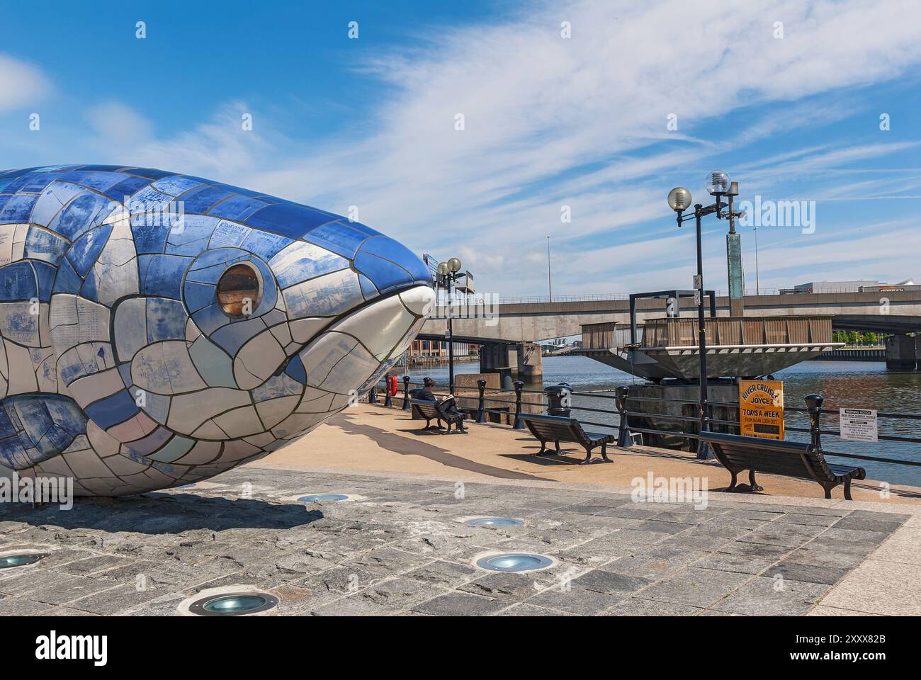 Northern Ireland Belfast Queen's Quay The Big Fish sculpture by John ...