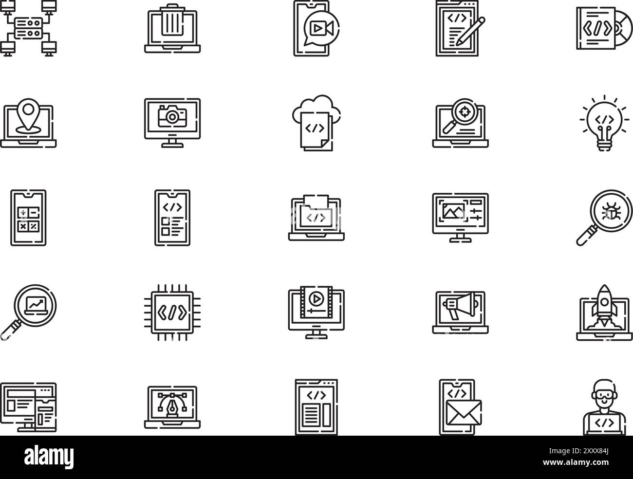 Website platform illustration Black and White Stock Photos & Images - Alamy