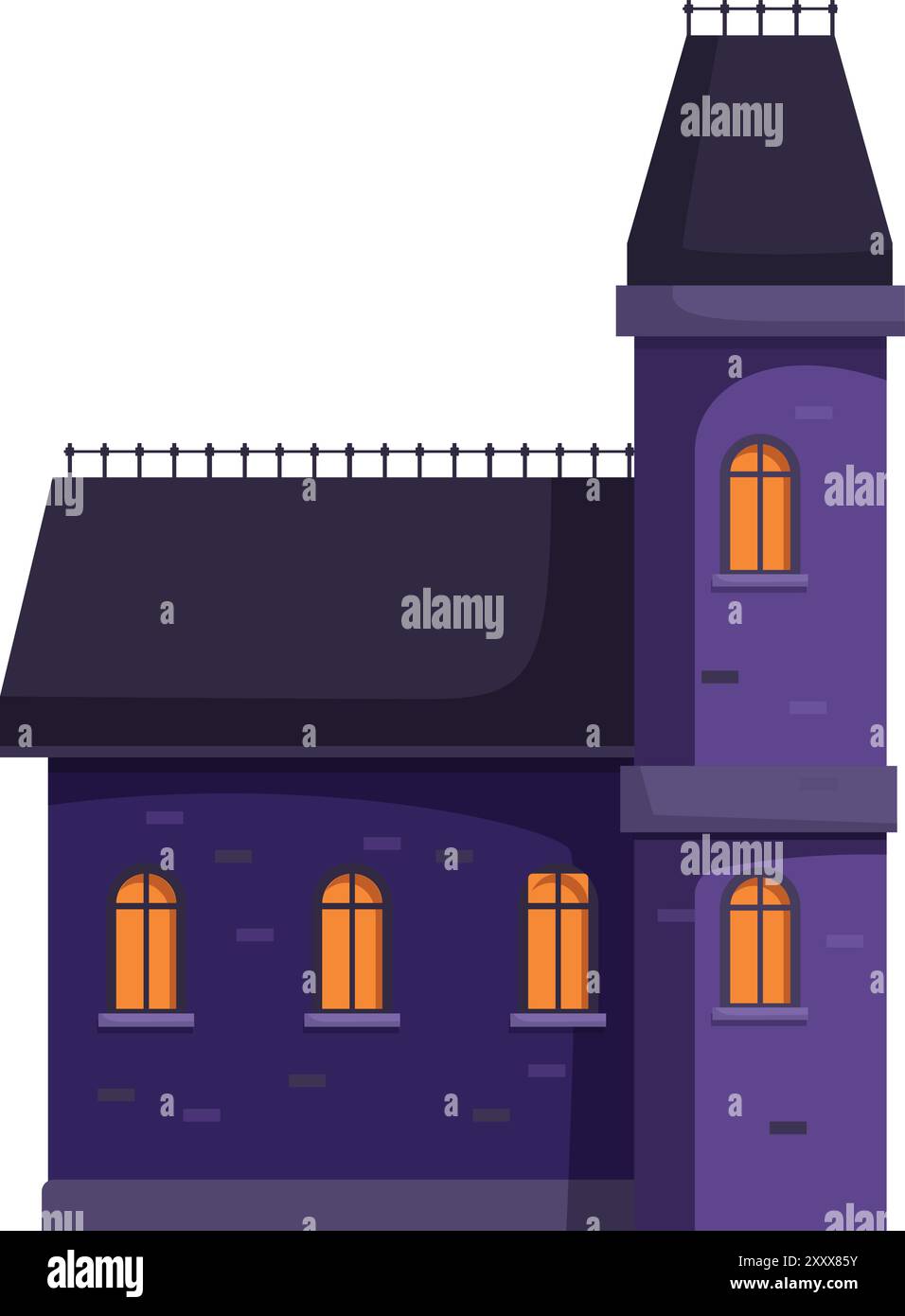 Spooky haunted house with glowing windows perfect for halloween ...