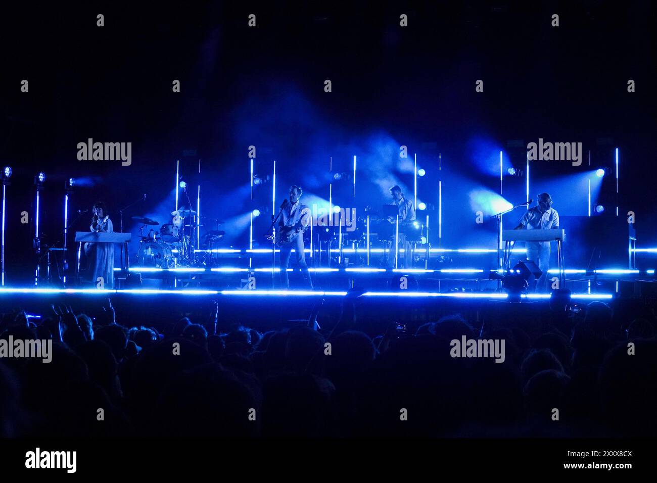 The Postal Service band performing in London at the All Points East ...