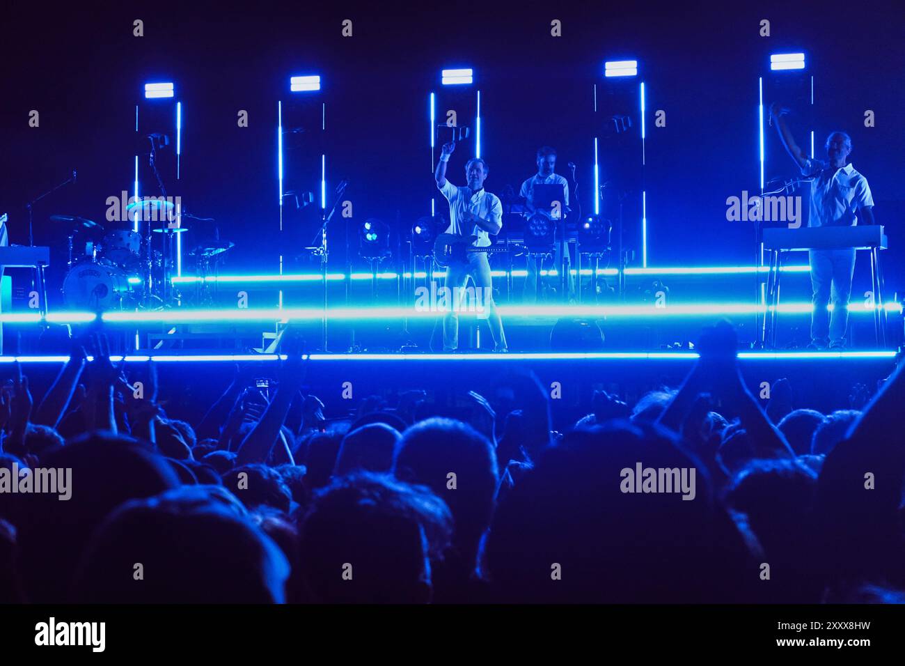 The Postal Service band performing in London at the All Points East ...