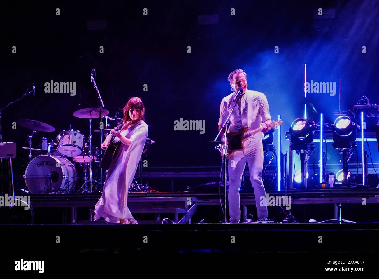 The Postal Service band performing in London at the All Points East ...