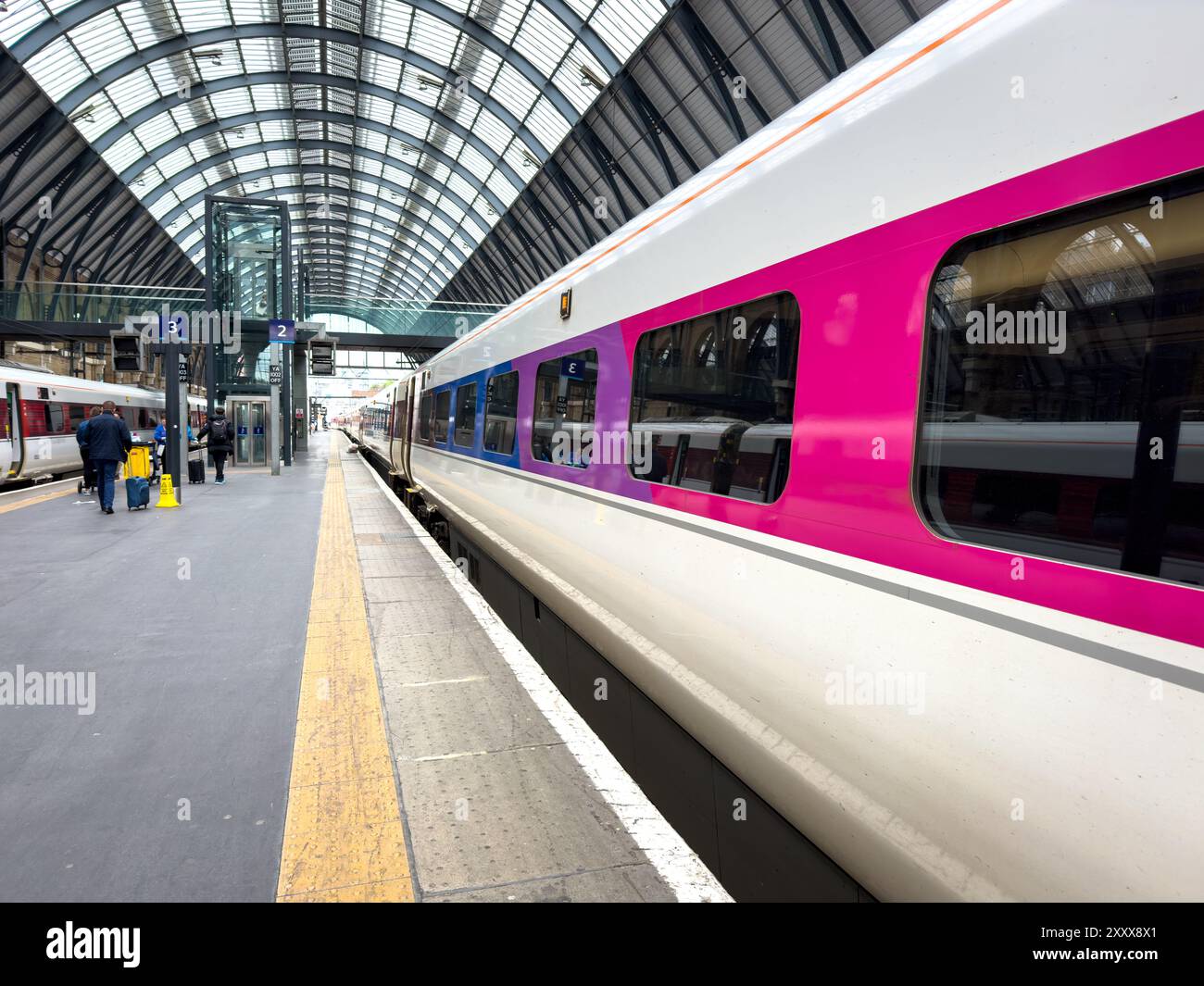 High speed train at King's Cross train station in London Stock Photo ...