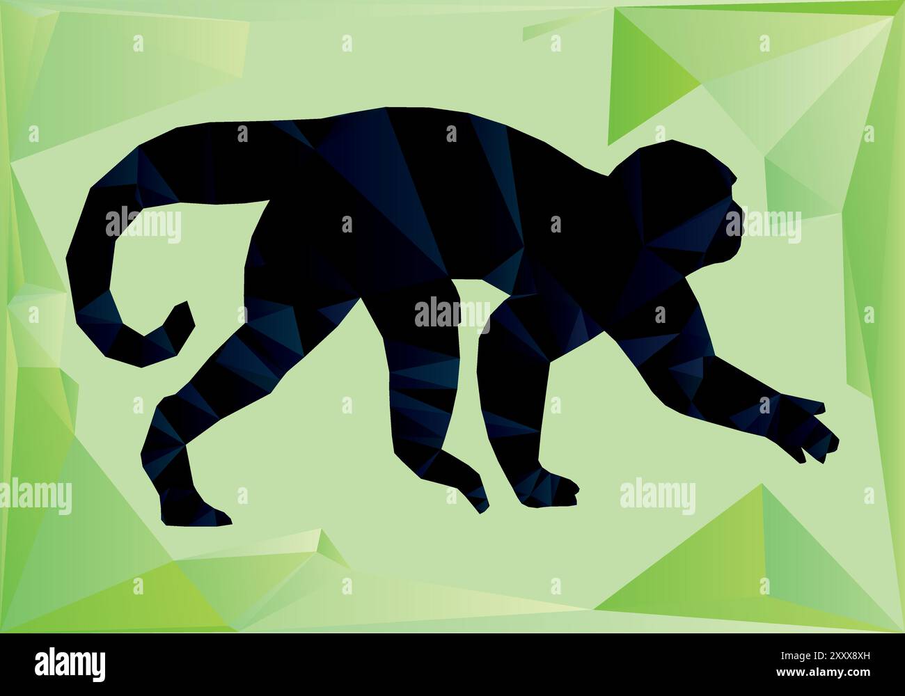 Blue monkey portrait Stock Vector Images - Alamy