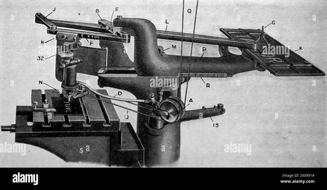 A Taylor-Hobson (Leicester, England) mechanical engraving machine. This ...