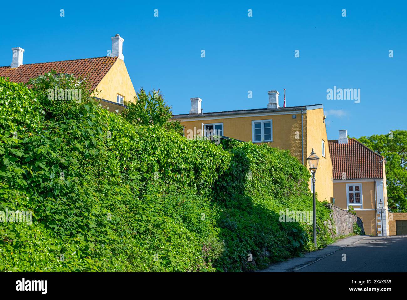 Beautiful buildings in town of Praesto in Denmark Stock Photo - Alamy