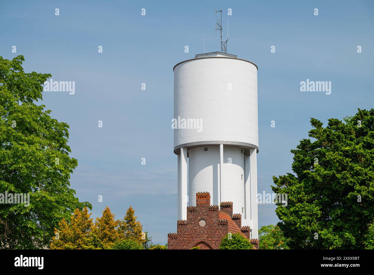 Water tower of town of Faxe in Denmark Stock Photo - Alamy