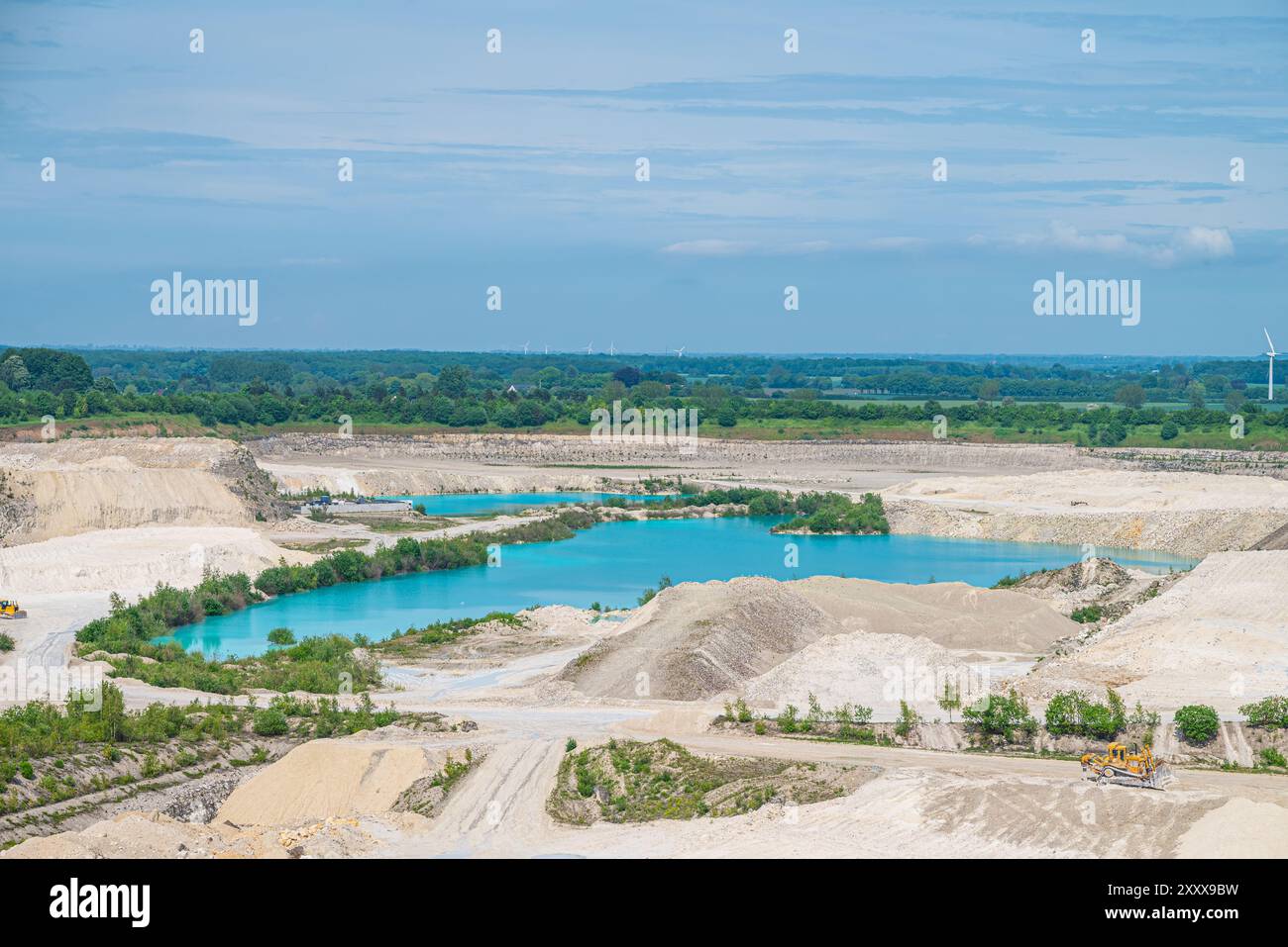 The beautiful landscape of Faxe limestone quarry in Denmark Stock Photo ...