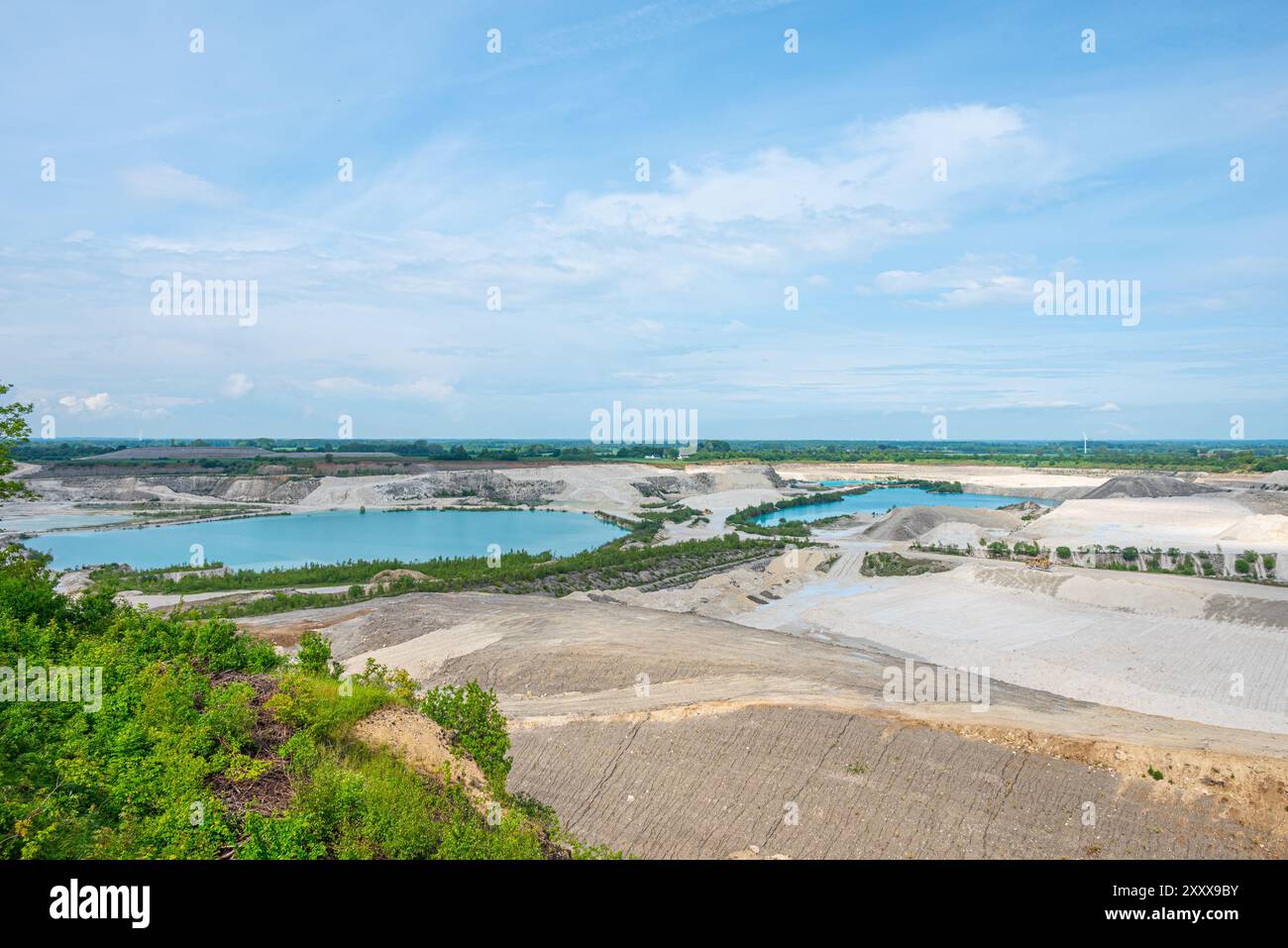 The beautiful landscape of Faxe limestone quarry in Denmark Stock Photo ...