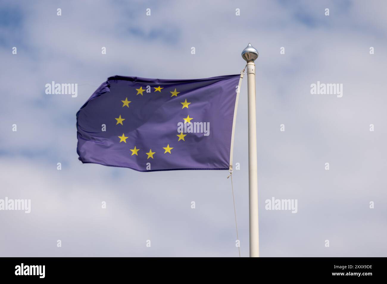 Flag sweden blowing in wind hi-res stock photography and images - Alamy