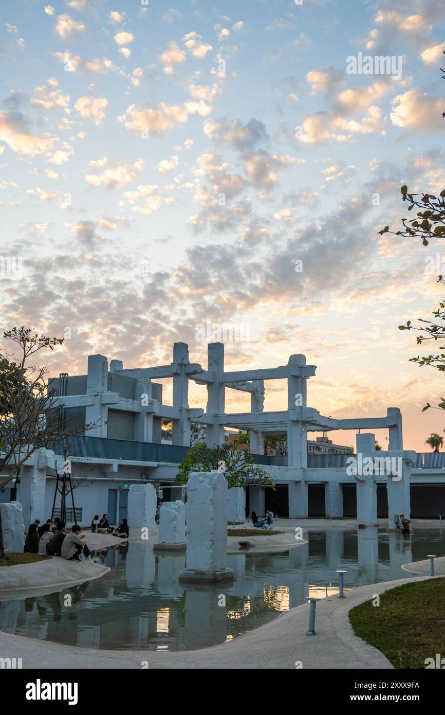 Urban design with a large pond enhances the parks beauty at The Spring ...
