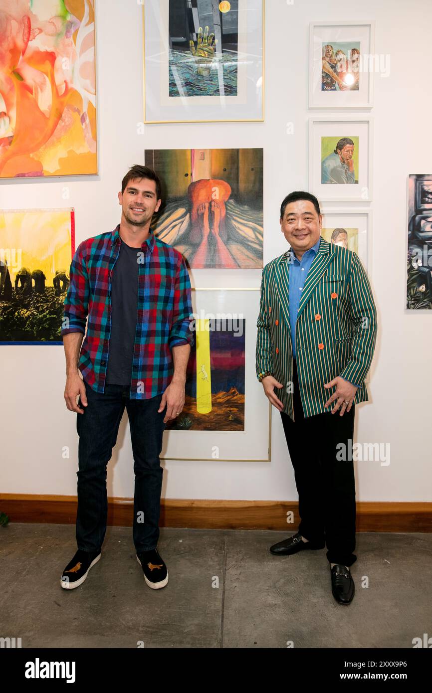 Joey Zhou TV host and founder of Los Angeles Beverly Arts (LABA) with ...