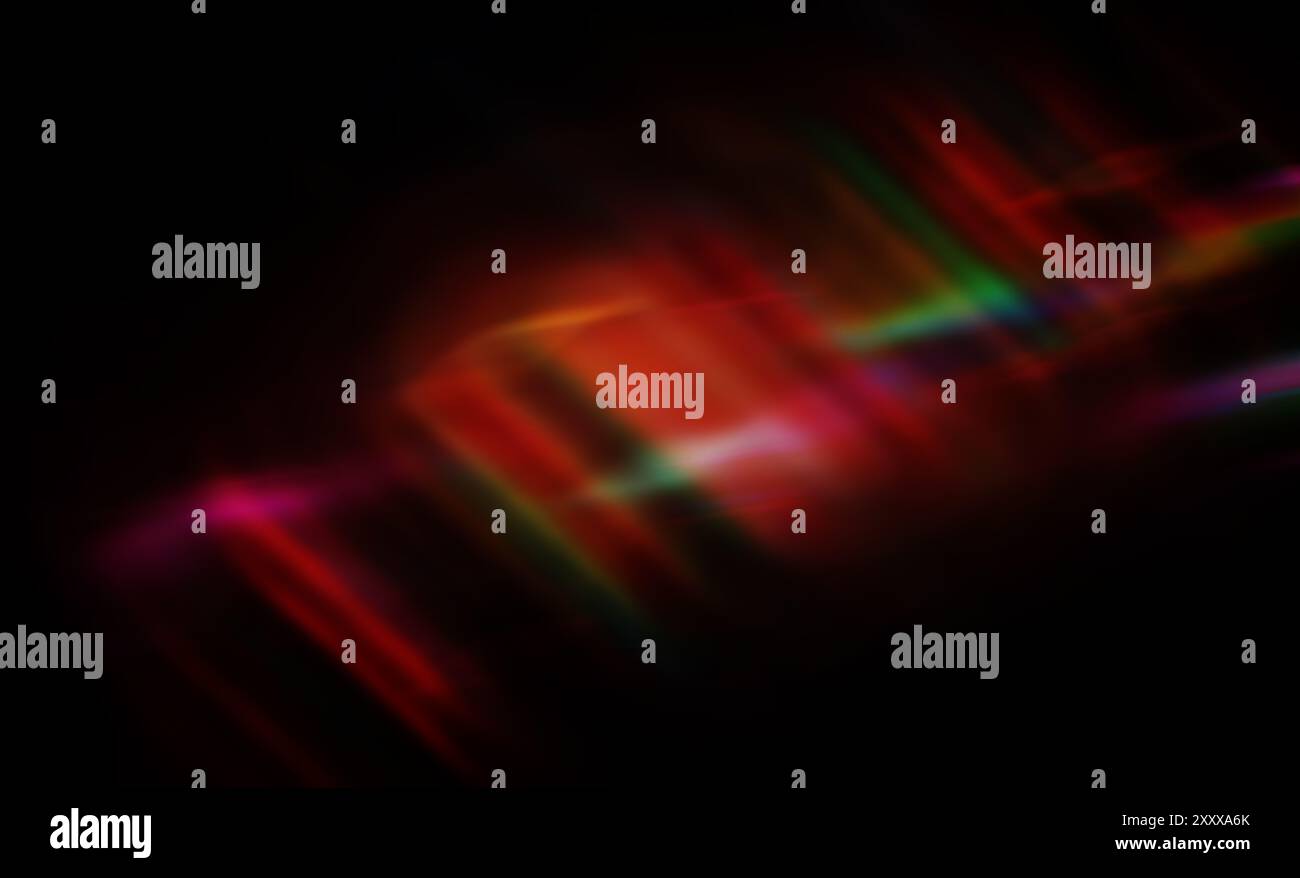 Colorful glow sparks of light texture. Orange red rays on dark blue ...