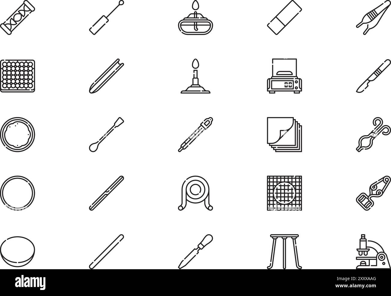 Laboratory icons collection is a vector illustration with editable ...