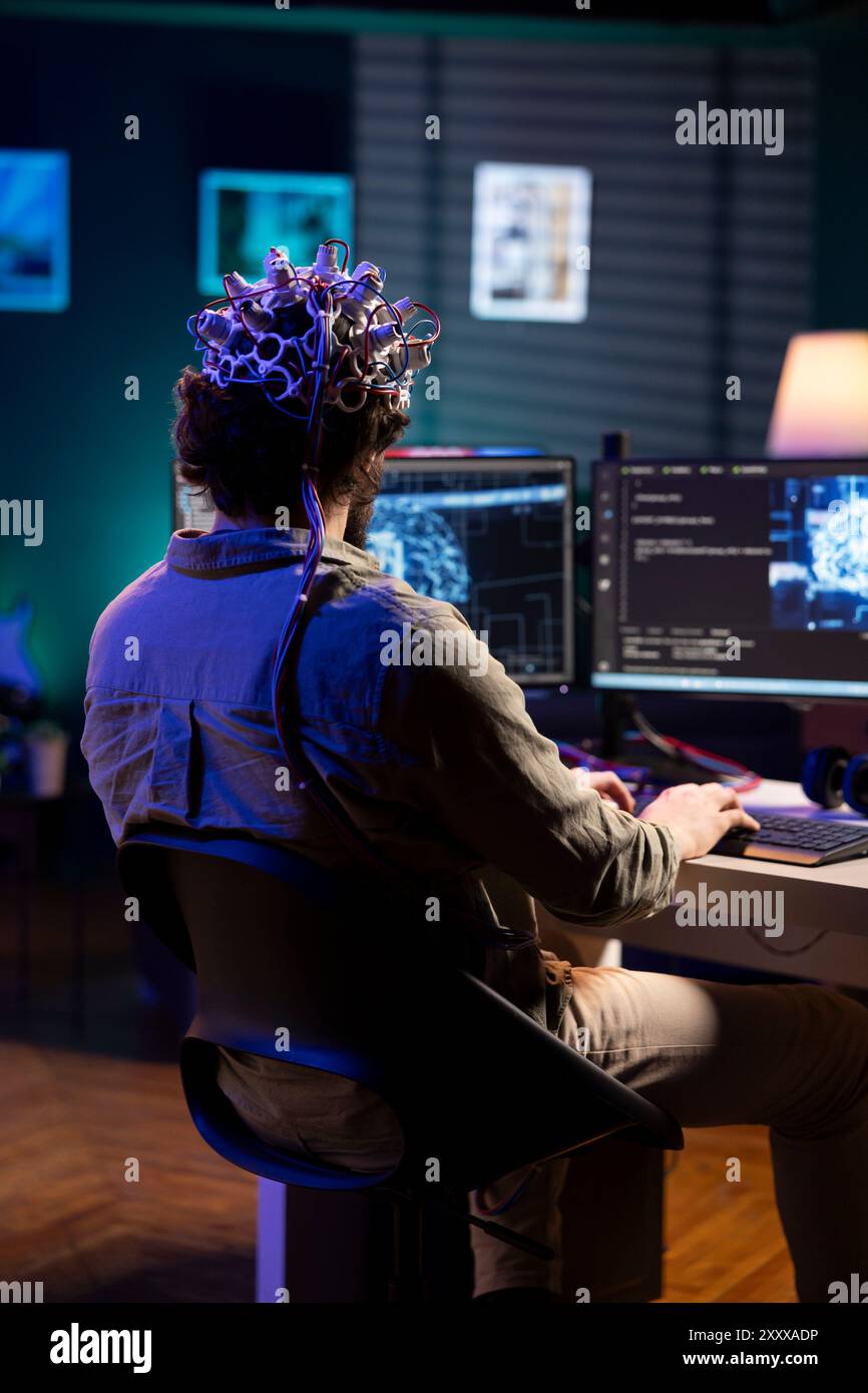 Scientist specializing in artificial intelligence uploading his consciousness into computer ...