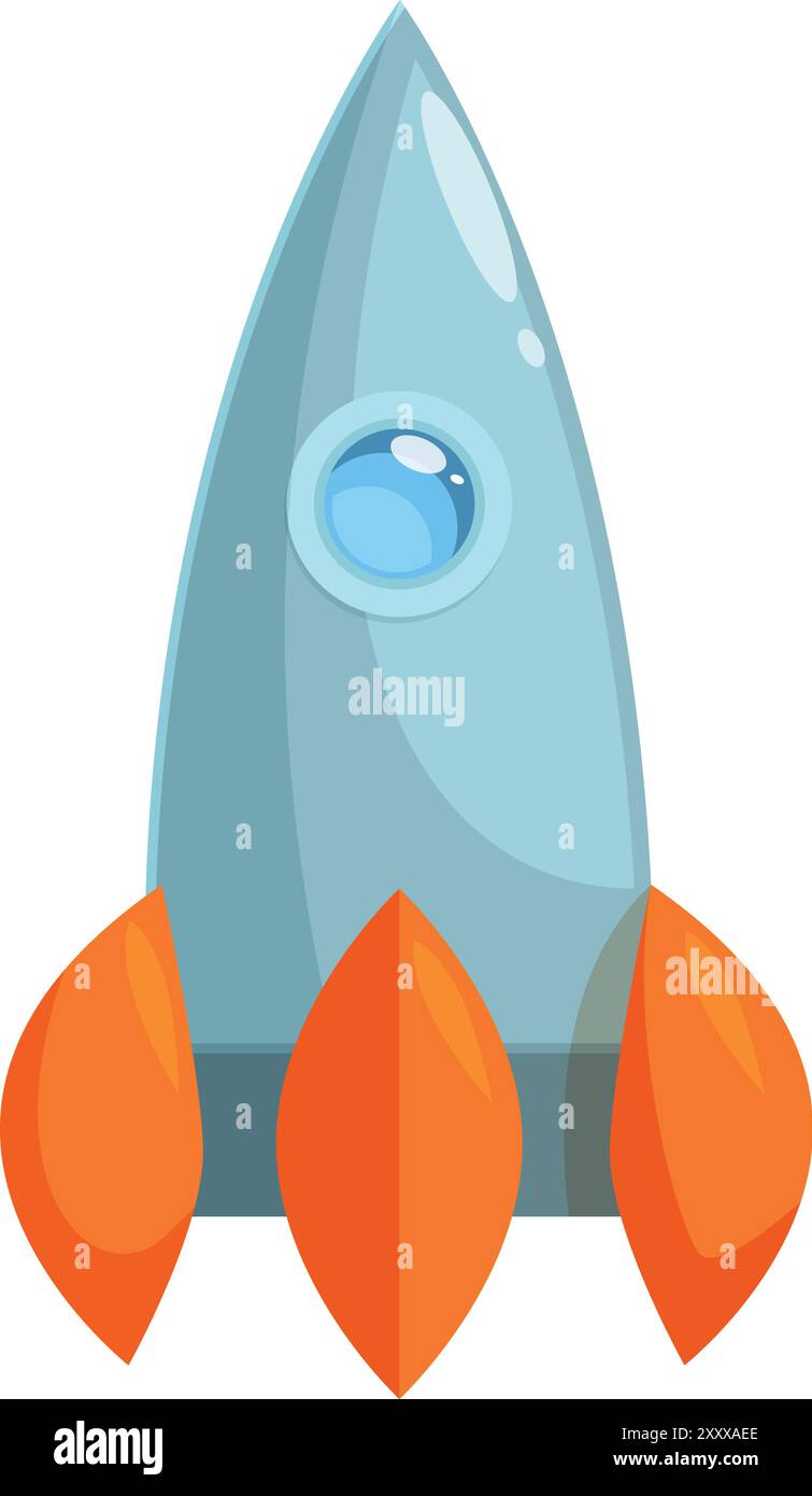 Cartoon spaceship flying through space, perfect for projects related to ...