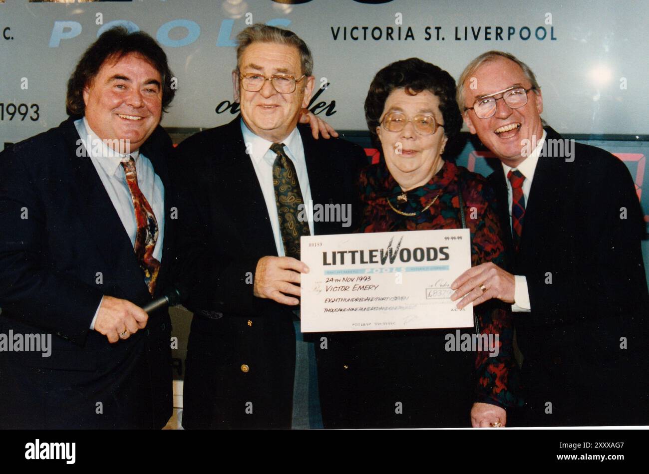 SYD LITTLE AND EDDIE LARGE, LITTLE AND LARGE, PRESENT A CHEQUE TO ...