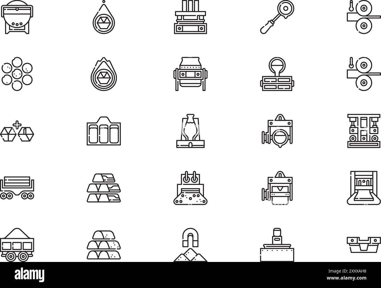 Continuous casting and rolling Stock Vector Images - Alamy