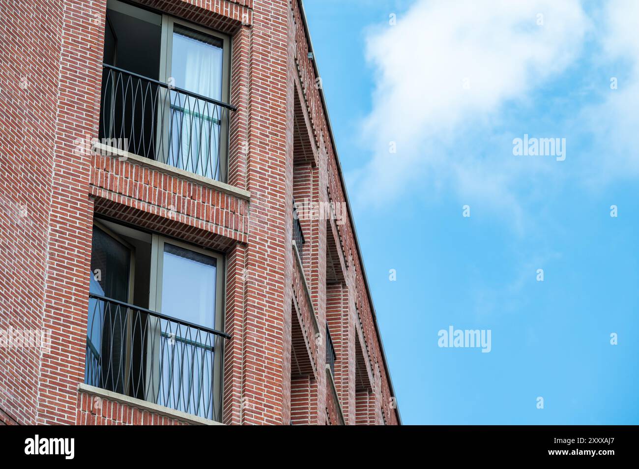 Brussels, Belgium, July 25, 2024 - Apartment complex at the newly ...