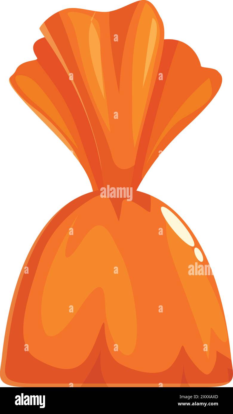 Orange wrapped candy with fancy wrapper is waiting to be eaten Stock ...