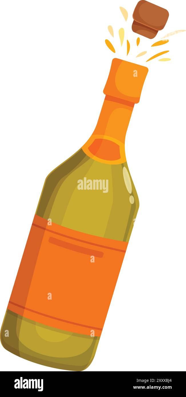 Celebration spraying champagne Stock Vector Images - Alamy