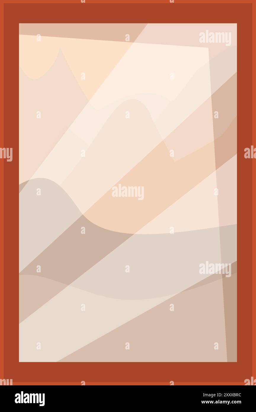 Minimalist artwork featuring a simple wooden frame surrounding an ...