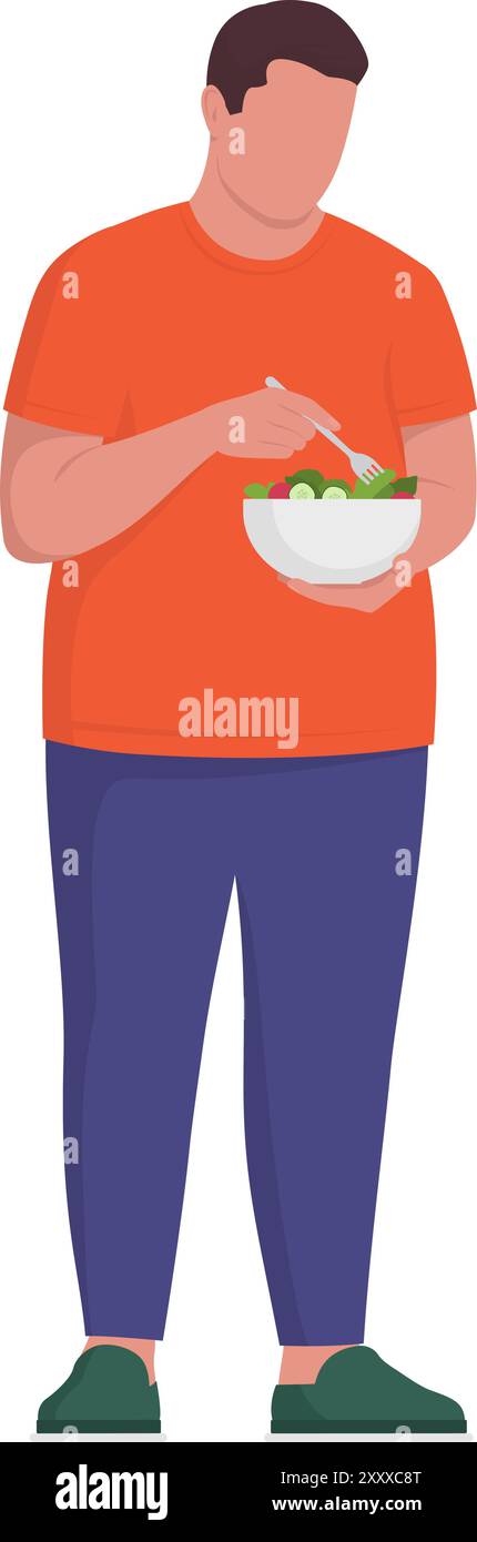 Full length overweight man Stock Vector Images - Alamy